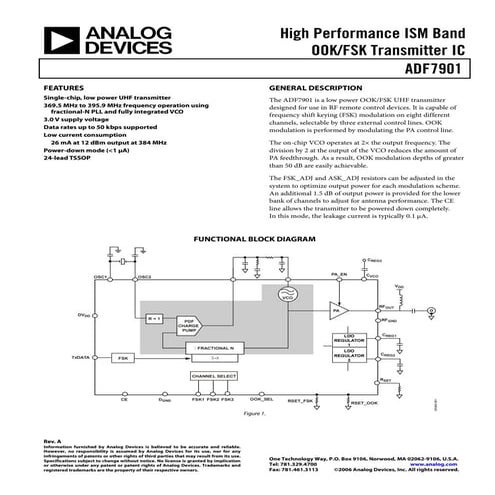 Adf7901 | PDF