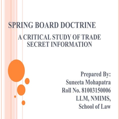 SPRING BOARD DOCTRINE PPT | PPTX