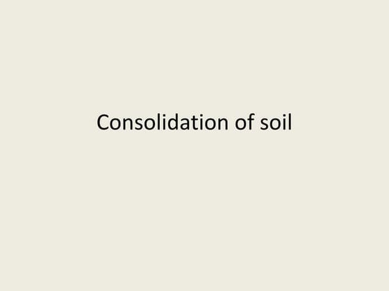 Consolidation | PPT | Physics | Science