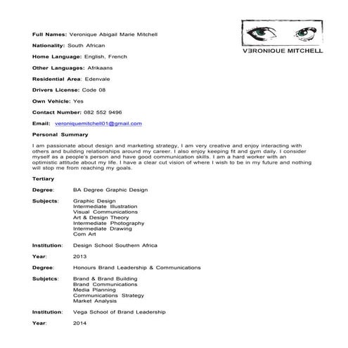 CV Stephanie Di Nobile2 | PDF