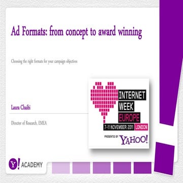Internet Week Yahoo! Academy: Ad Format Research | PDF | Business | Business and Finance