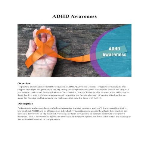 Adhd awareness | PDF