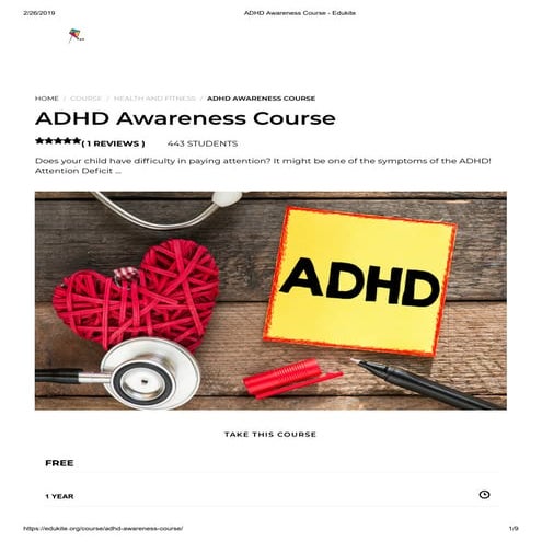 Adhd awareness course - edukite | PDF | Brain and Nervous System ...
