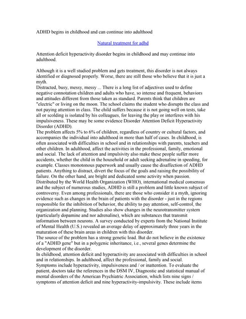 Understanding ADHD | PPT | Brain and Nervous System Disorders ...