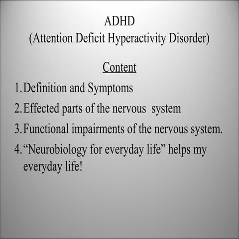 Adhd (final paper) | PPT