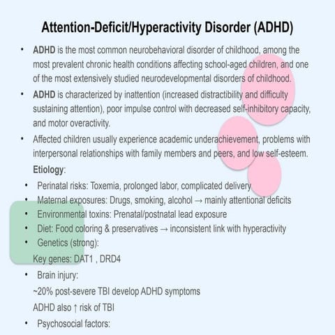 Attention deficit hyperactivity disorder (adhd) | PPTX