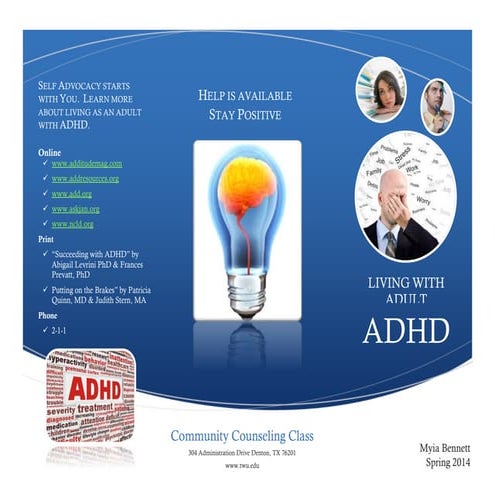 Adult ADHD Dallas Resources: Trifold Brochure | PPT
