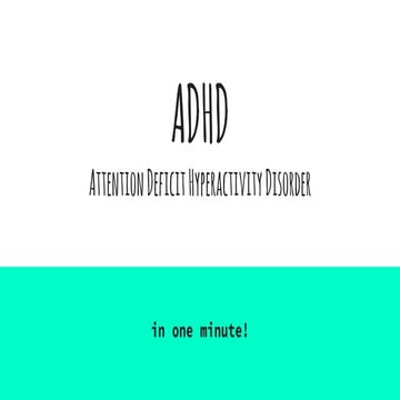 Adhd slideshow | PPTX