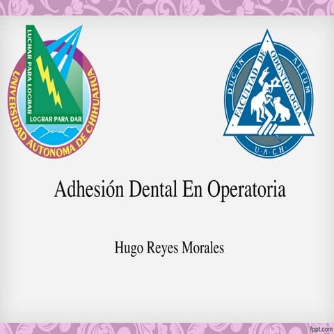 Adhesion Dental en Operatoria Dental | PDF