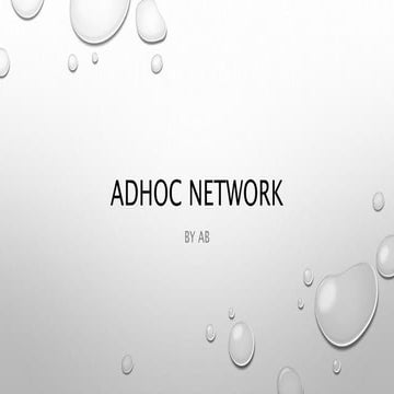 Adhoc Network