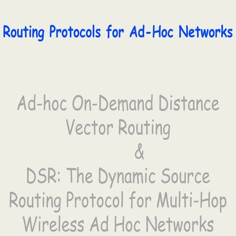 Dynamic Source Routing Dsr