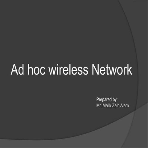 Wifi adhoc and infrastructure mode | PPT