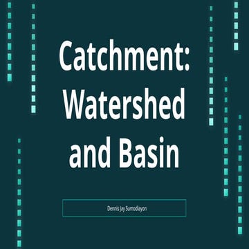 The Watershed and basin catchments .pptx