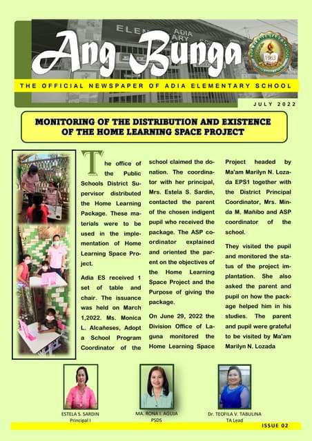 ARAL Program of Adia Elementary School-- | PPTX