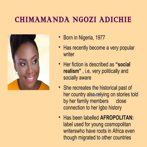 Chimamanda Ngozi Adichie - Americanah | PPT