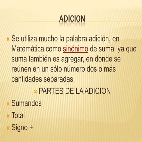 Adicion | PPTX