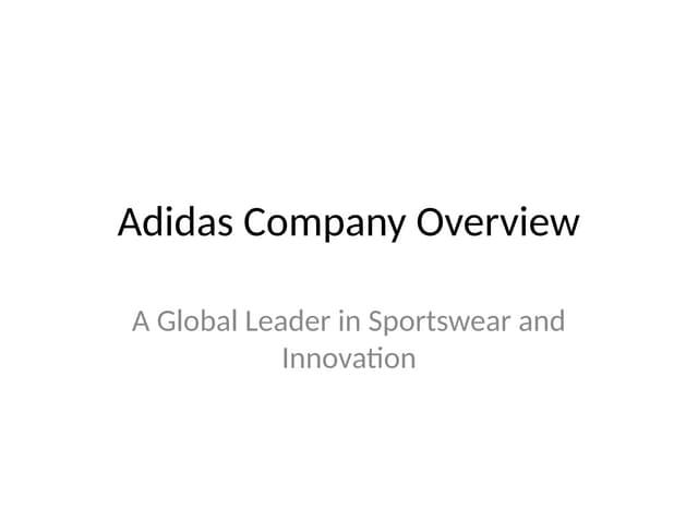 Adidas Management and Managerial Structure | PPTX | Large Business ...