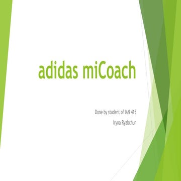 Adidas mi coach | PPT