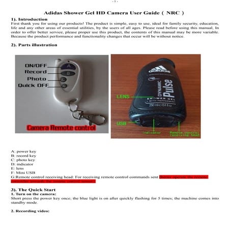 32GB Low Luminous 720P Motion Detection Spy Camera DVR Hidden Inside a ...