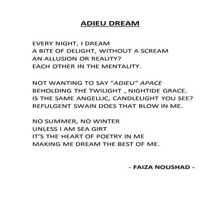 Adieu dream | DOCX