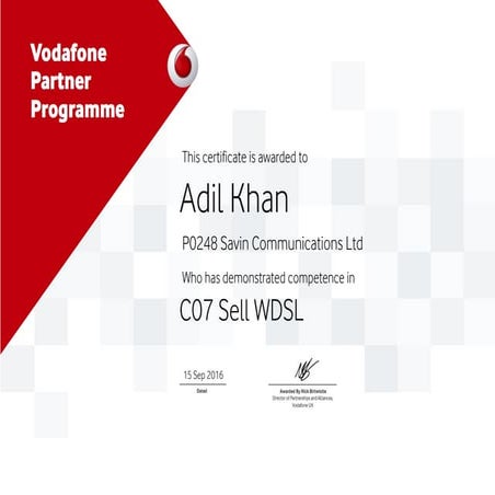 Vodafone WDSL (Wholesale Digital Subscriber Line) - Sell | PPT