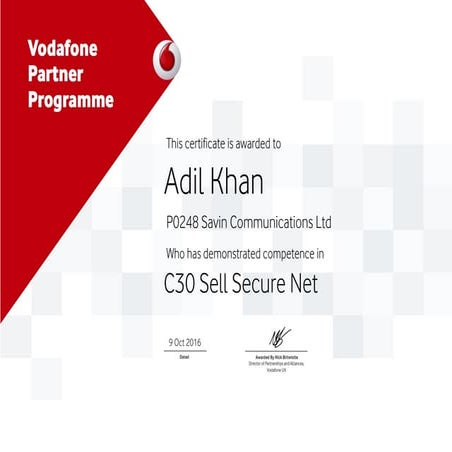 Vodafone One Net Anywhere - Sell | PDF