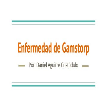 Presentación Adinamia Episódica de Gamstorp | PDF