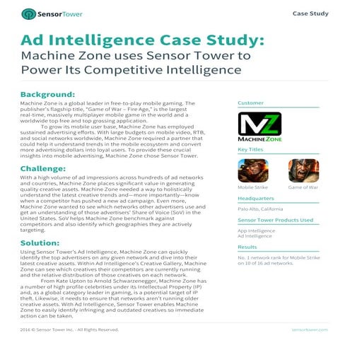 Case Study: Machine Zone | PDF