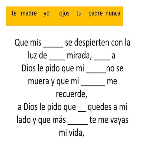 Juanes - A Dios le pido - ejercicio | PDF