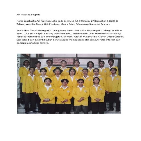 Adi prayitno biografi | PDF