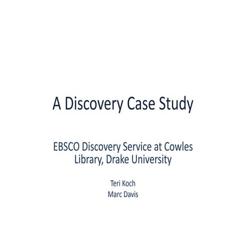 A discovery case study | PPT