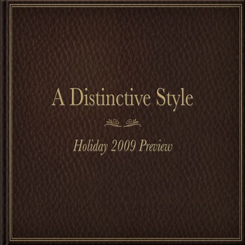 A Distinctive Style Holiday 2009 | PDF