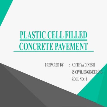 Plastic cell filled concretepavement .pptx