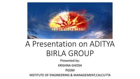 Aditya birla group presentation | PPTX