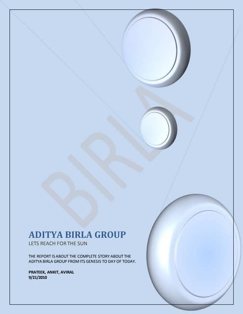 Aditya birla group presentation | PPTX