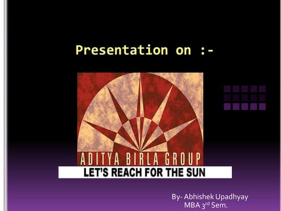 Aditya birla group presentation | PPTX