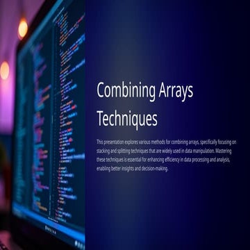 Python Presentation For The Combining Arrays Pptx