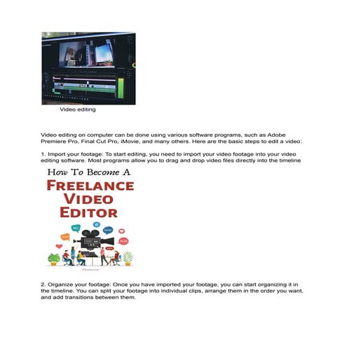 Video editing | PDF