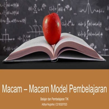 Aditya Nugraha - Macam-Macam Model Pembelajaran.pptx