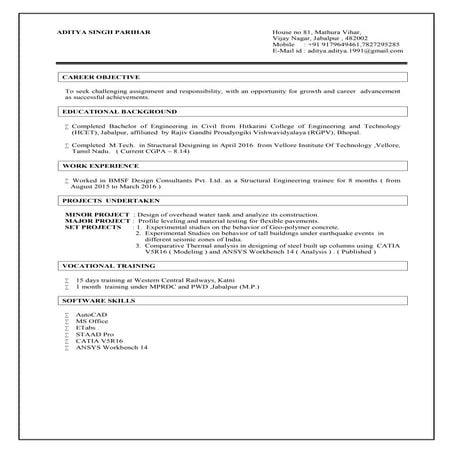 Aditya resume | PDF