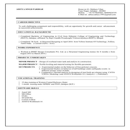 Aditya resume | PDF