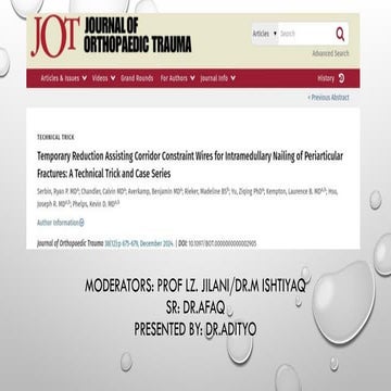 Corridor constraint wires Corridor constraint wires for intramedullary ...