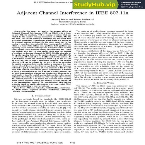 Adjacent Channel Interference In IEEE 802.11 N | PDF | Computer Networking | Computing