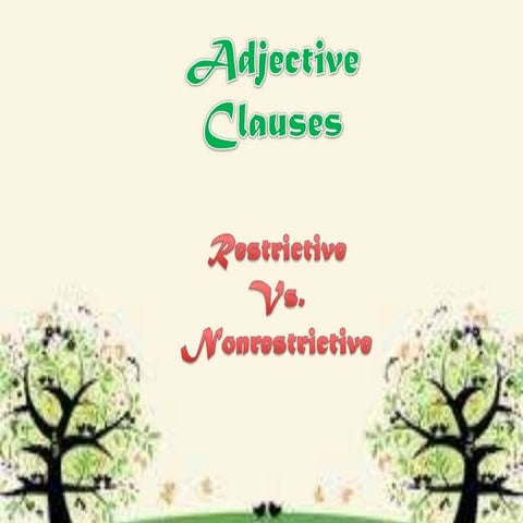 ADJECTIVE CLAUSE | PPT