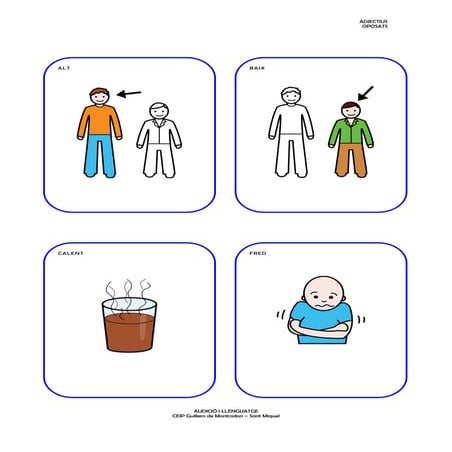 Adjectius oposats imatges | PDF