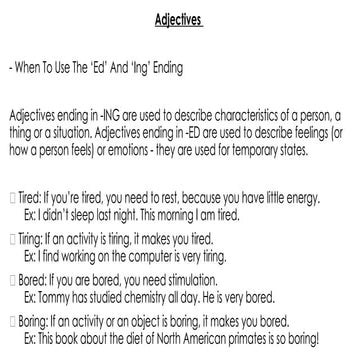 adjective notes with example to school pupils | PPTX