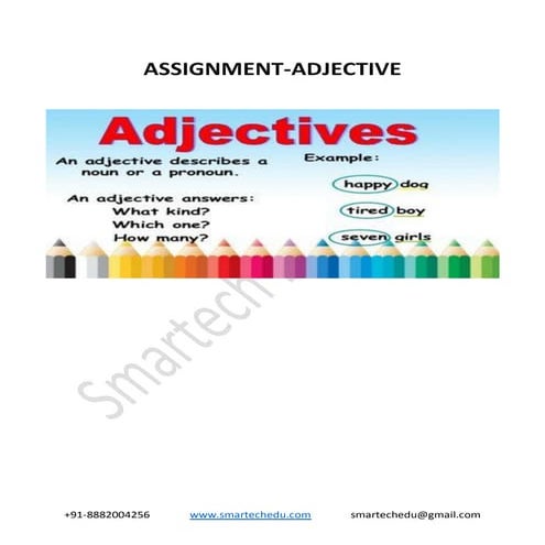 Adjective Assignment | PDF