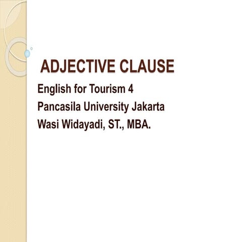 Adjective Clause | PPT