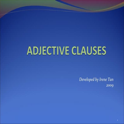Adjective clauses | PPT