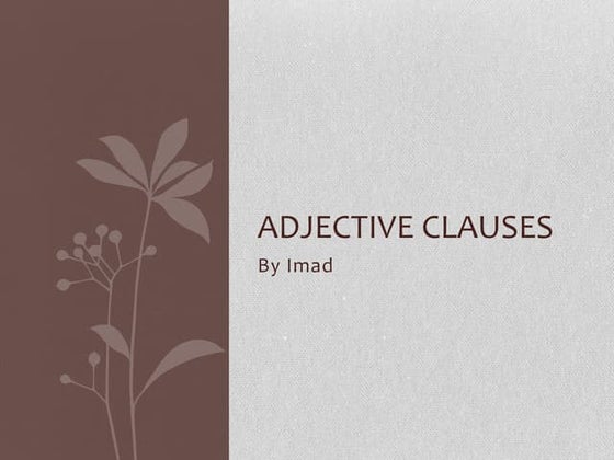 Relative Clauses | PPT